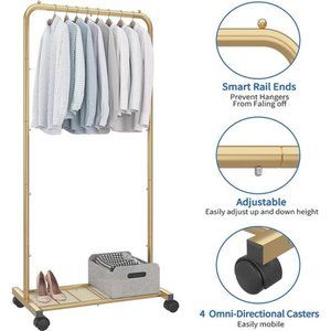 Storage & Organization | Standard Clothes Garment Rack Clothing Rolling ...